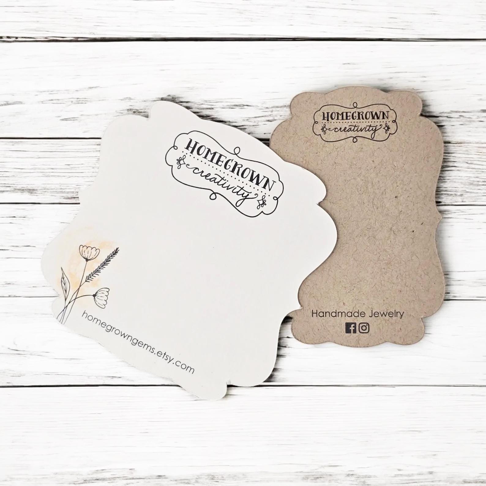 Custom Jewelry Display Backing Cards | Ornate Cut | 20 SIZES | Includes ...