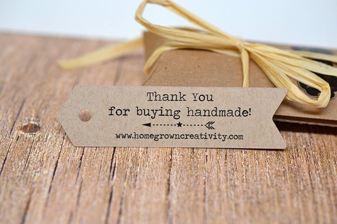 150 TAGS 3" X 0.8" | Arrow Shaped Custom Tags - Thank You Tags - Price ...