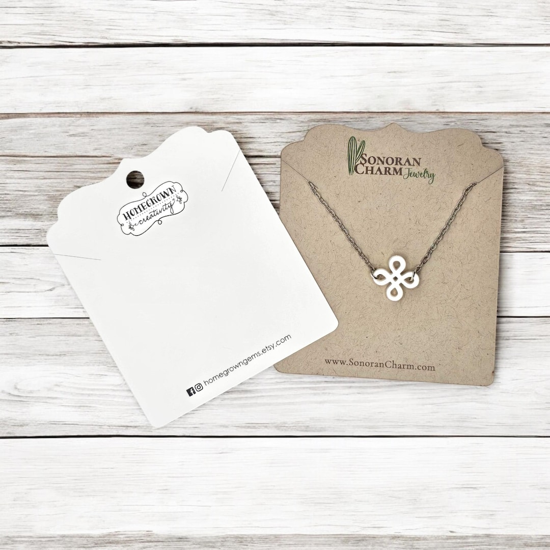 20+ SIZES | Custom Ornate Cut Necklace Cards With Your Logo - Jewelry ...