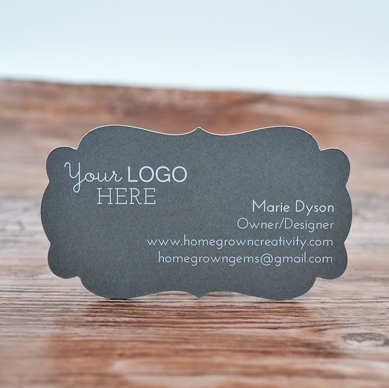 70 Business Cards Ornate Cut Customized With Your Logo and - Etsy