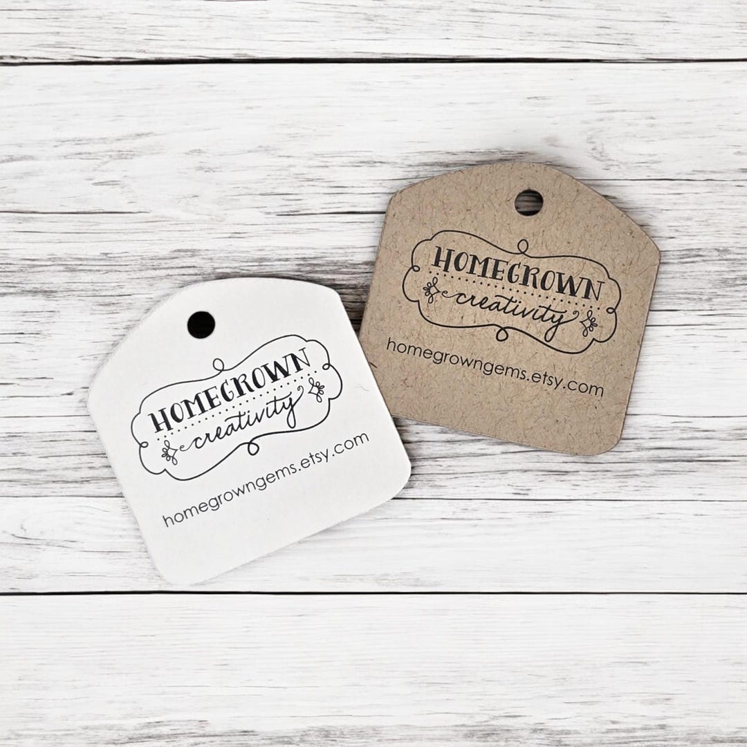 180 TAGS | 1.5"x1.5" Custom Tags Curved Top Personalized With Logo Text ...