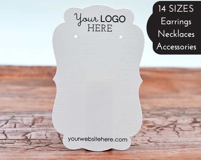 Custom Earring Cards With Your Logo Jewelry Display Cards | Etsy