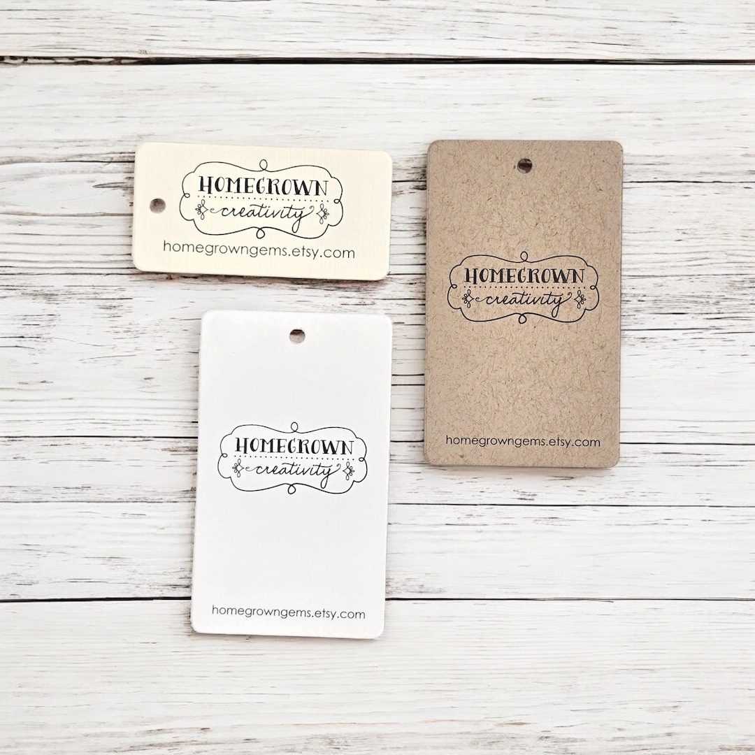 Rectangle Hang Tags - Your Logo and Text - Customized Price Tags ...