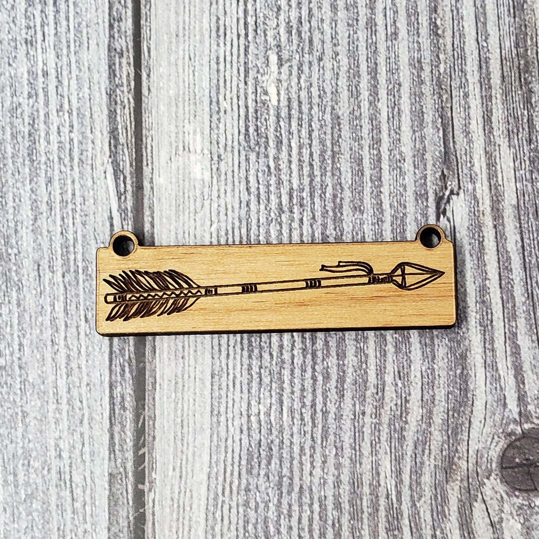 Arrow Boho Native Arrowhead - Bar Pendant Component for Jewelry Design ...