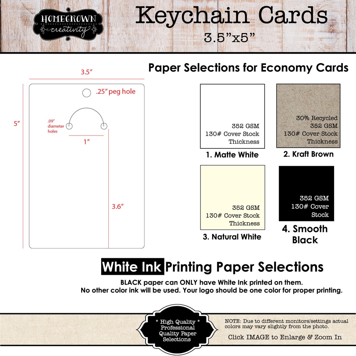 3.5x5 Keychain Display Packaging Cards ECONOMY - Etsy