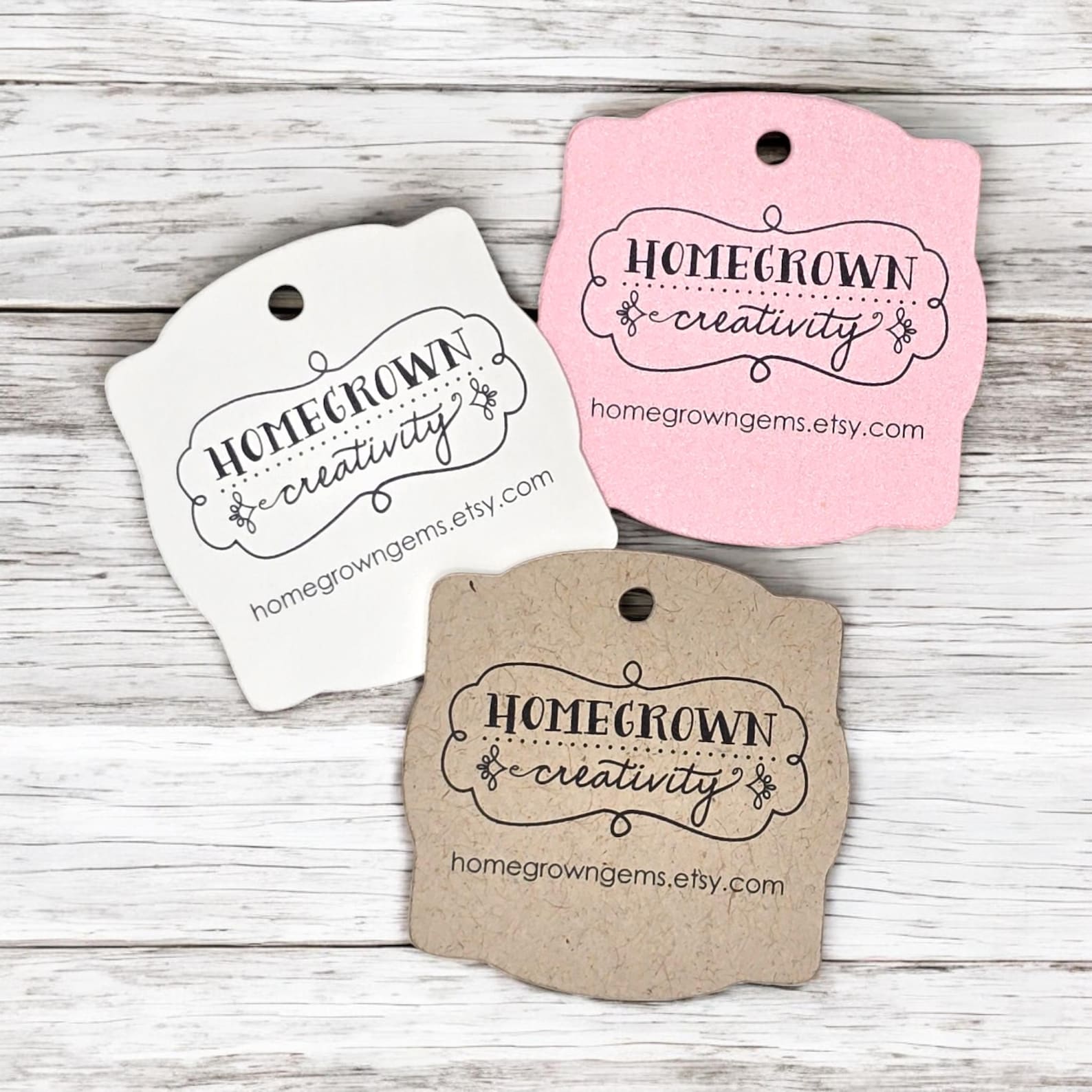 180 Hang Tags | 1.5" | - Unique Shape Curved Sides Shape Pointed Top ...
