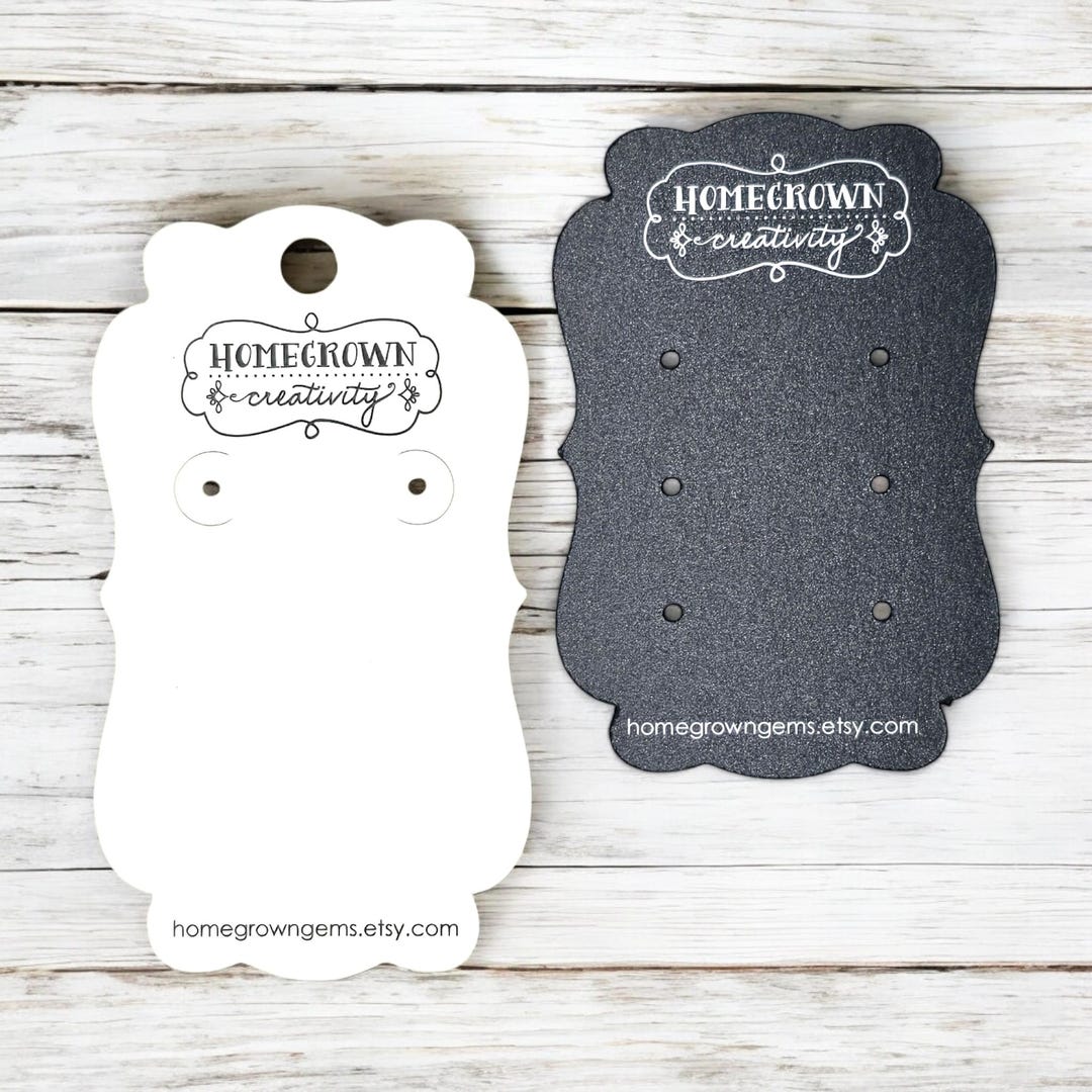 Custom Earring Cards With Your Logo Jewelry Display Cards Fancy Die Cut ...