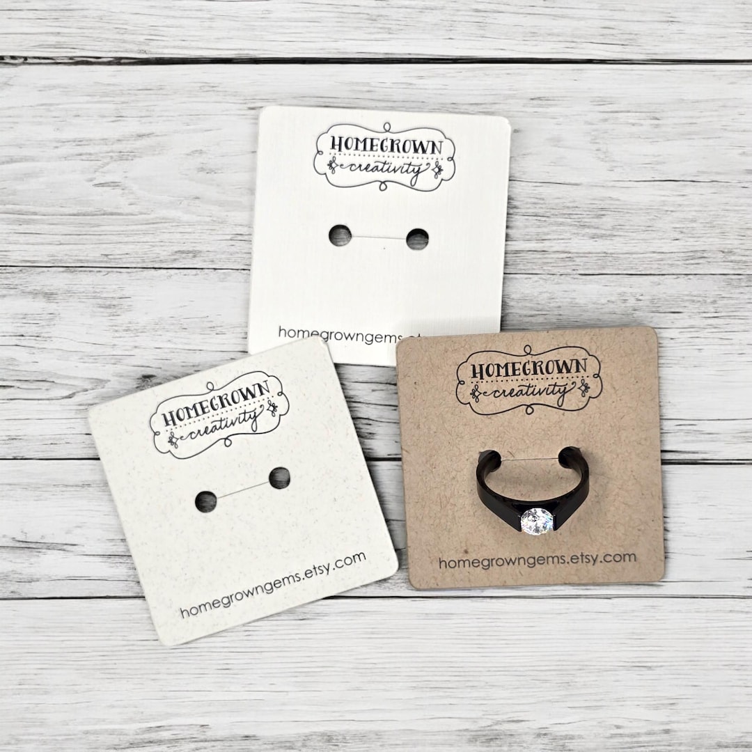 Ring Display Cards Customized With Your Logo - Jewelry Cards - Product ...