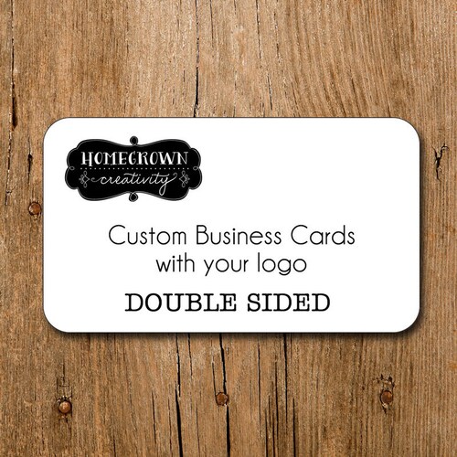 Business Cards Rounded Corners Custom Personalized - Etsy