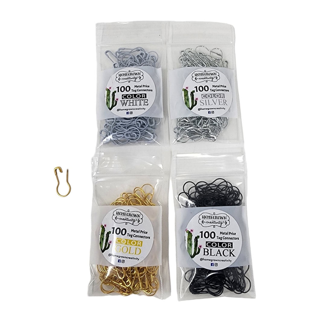 Reusable Price Tag Connectors Safety Pin Style | 100 Pieces | Jewelry ...