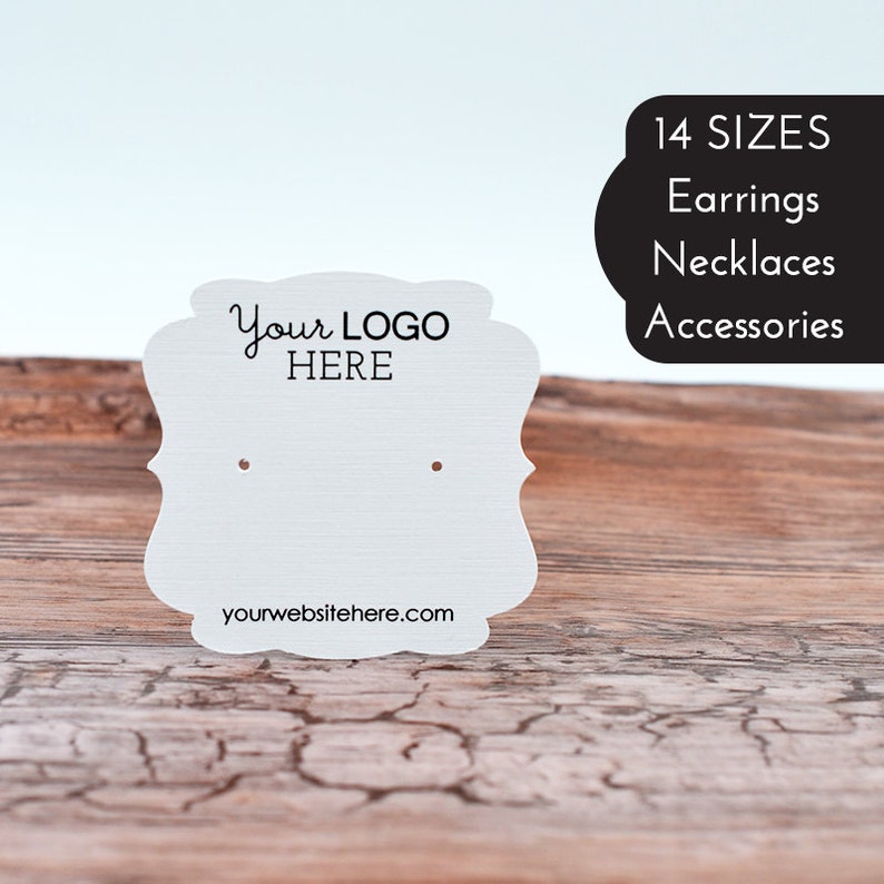 Custom Earring Cards with Your Logo Jewelry Display Cards | Etsy