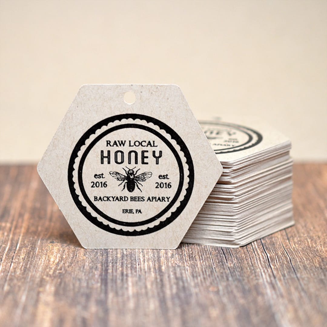 72 TAGS | Custom Hexagon Hang Tags | 2.5"x2.25" | Wedding - Packaging ...