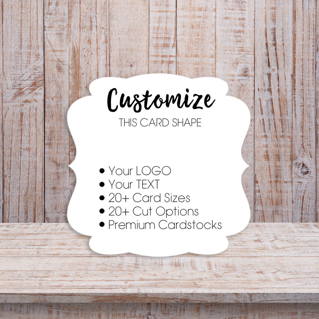 Custom Jewelry Display Cards Ornate Cut 20 SIZES Includes Your Logo ...