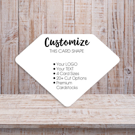 Gemstone Diamond Shape Jewelry Display Cards 4 SIZES | Etsy