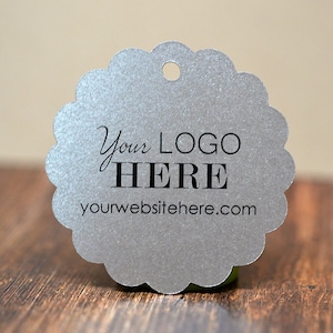 Scalloped Circle Customized Small Price Tags Jewelry Hang Tags Labels ...