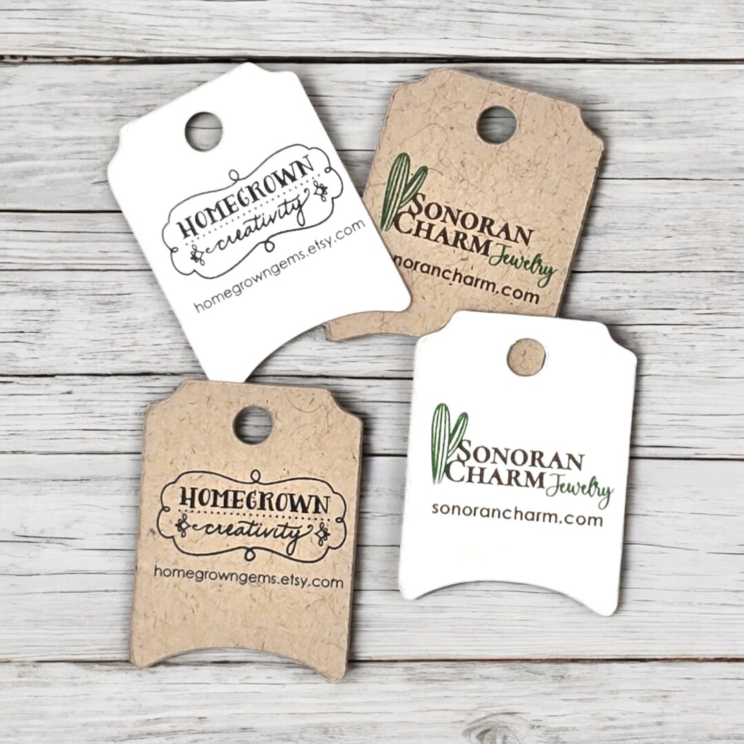 240 TAGS | Mini Ticket | Custom Tags | 1"x.75" Personalized With Logo ...