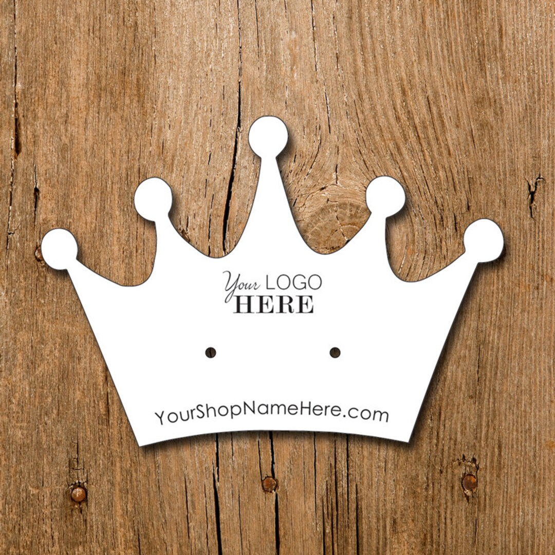Crown Custom Earring Cards Jewelry Display Packaging - Etsy
