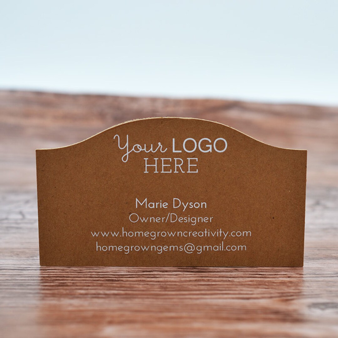 70 | Business Cards Curved Top - Customized With Your Logo and Text ...