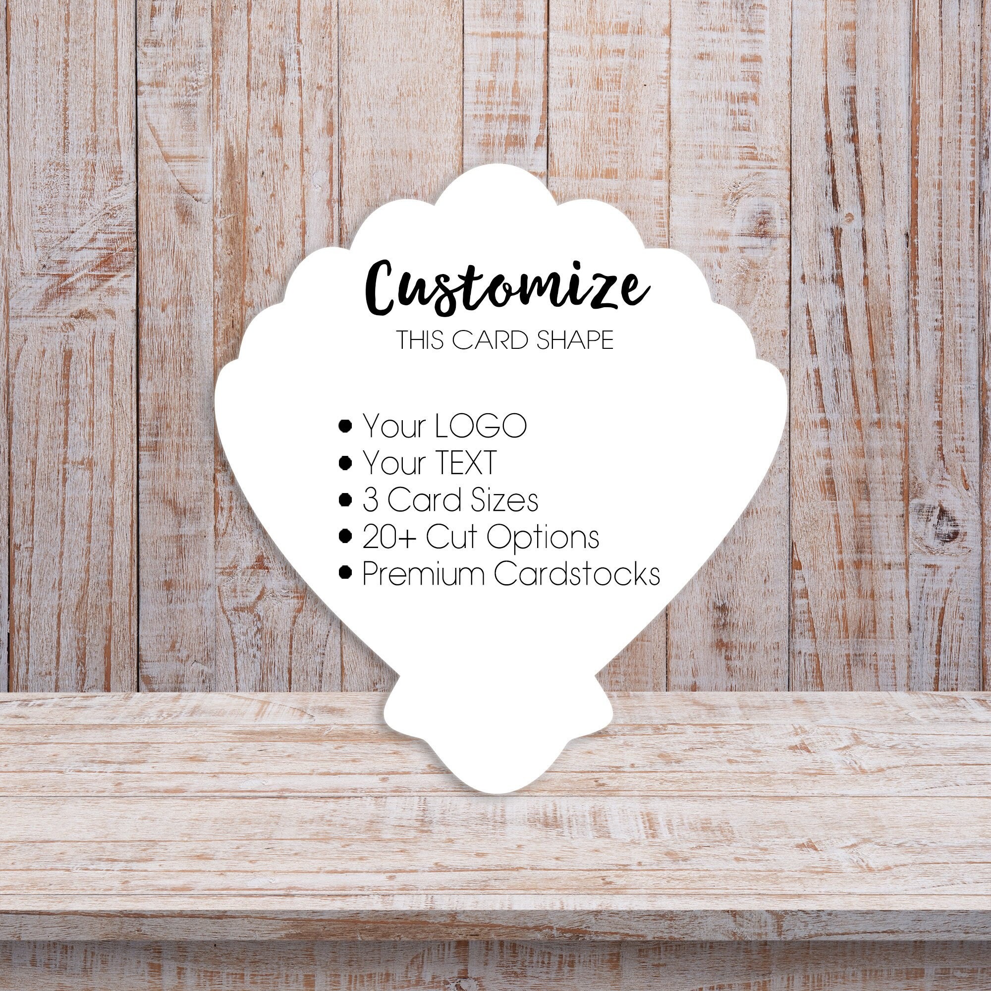 Tall Seashell Ocean Theme Jewelry Display Cards Shells 3 - Etsy