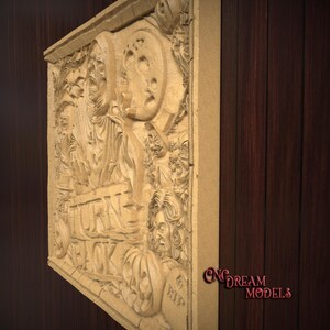 Scary Turn Back Halloween Sign | 3D Relief STL File for CNC Router ...