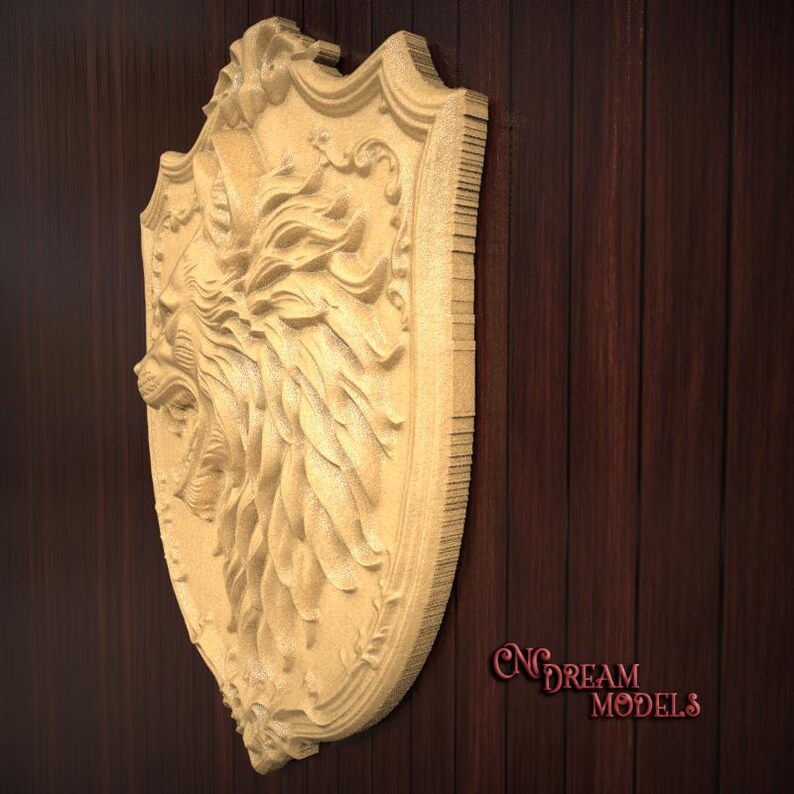 Wolf Crest 3D Relief STL File for CNC Router Carving or 3D Resin ...