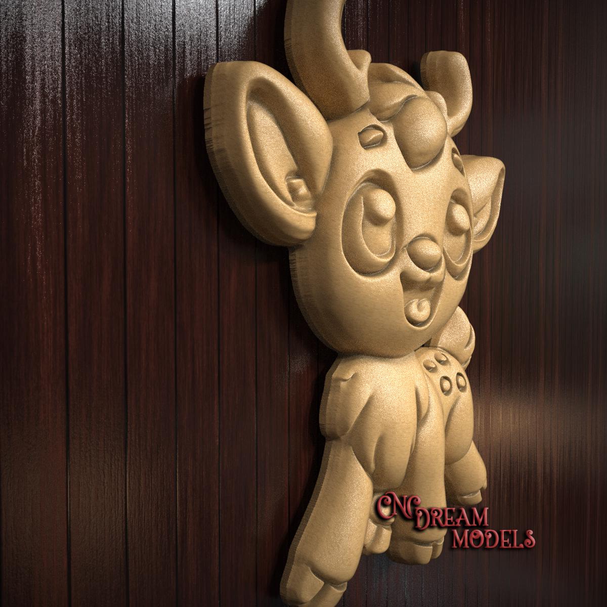 Cute Baby Deer 3D Relief CNC Router Carving File STL File for Cnc ...