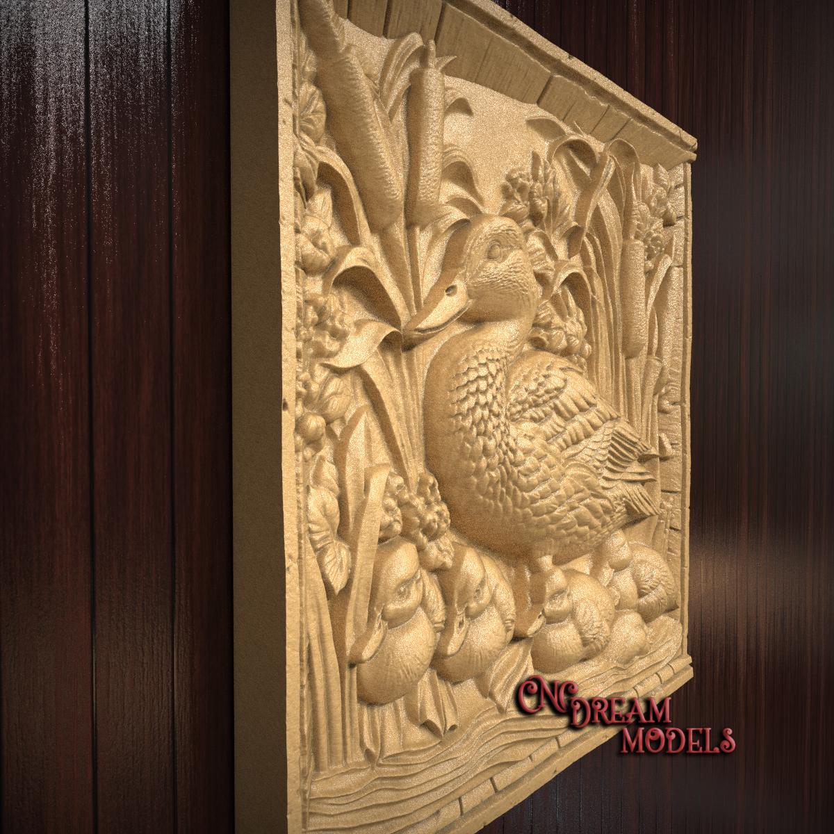 Duck and Ducklings, 3D CNC Router Carving File | STL File for Cnc ...