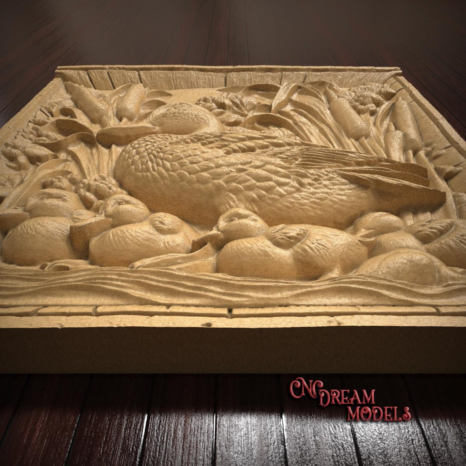 Duck and Ducklings, 3D CNC Router Carving File | STL File for Cnc ...
