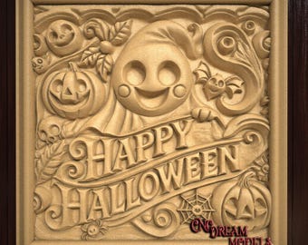 Scary Turn Back Halloween Sign | 3D Relief STL File for CNC Router ...