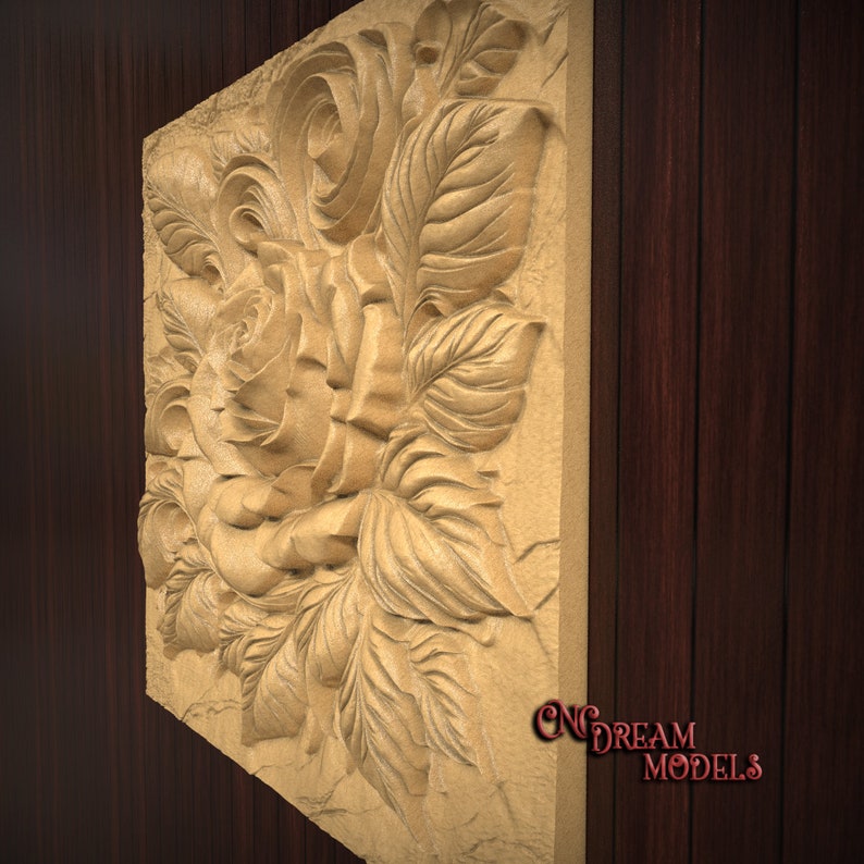 Rose | CNC Router Carving File | STL File for Cnc | Vcarve | Aspire ...