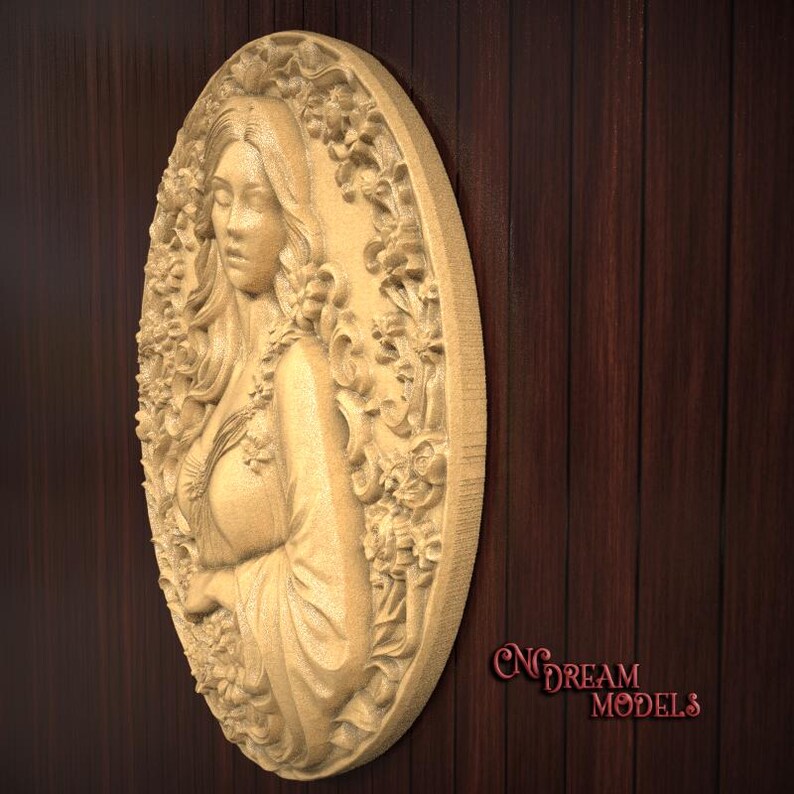 Romantic Woman 3D Relief STL File for CNC Router Carving or 3D Resin ...