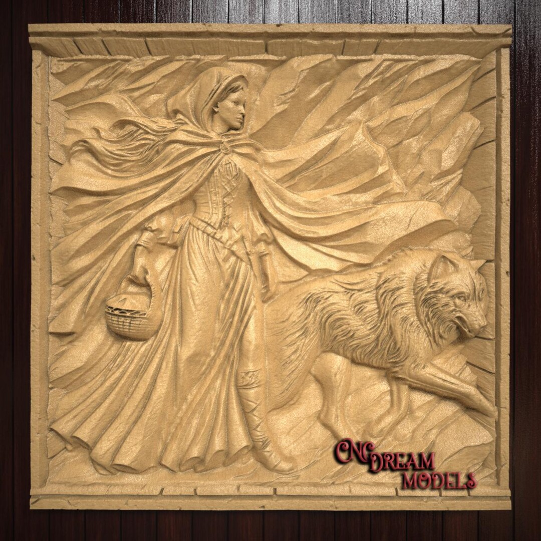 Red Riding Hood Wall Art for CNC Router Carving | STL File for Cnc ...
