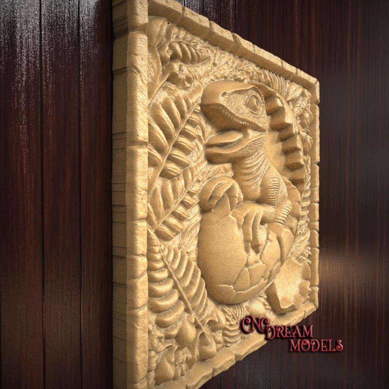 Baby Raptor Hatching 3D Relief STL File for CNC Router Carving or 3D ...