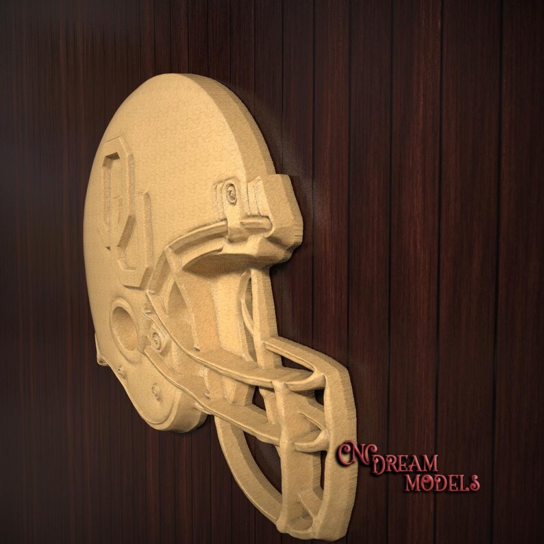 OU Football Helmet | CNC Router Carving File | STL File for Cnc ...