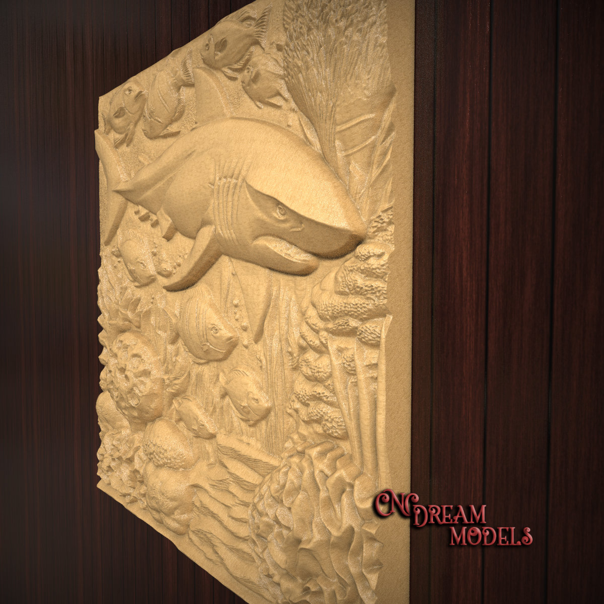 Shark | Underwater Scene | CNC Router Carving File | STL File for Cnc ...
