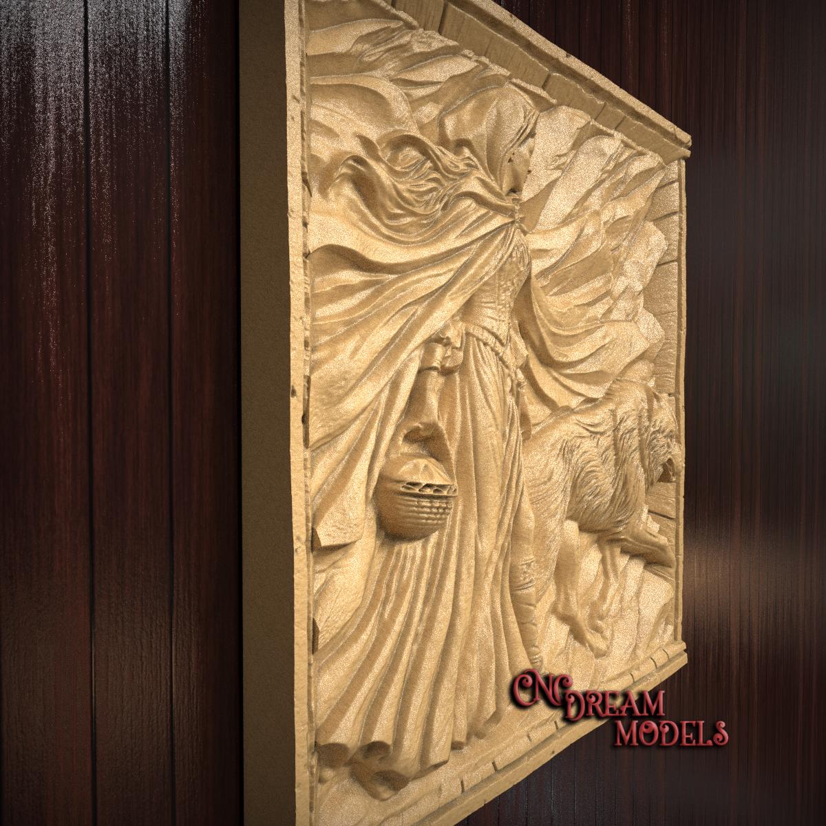 Red Riding Hood Wall Art for CNC Router Carving | STL File for Cnc ...