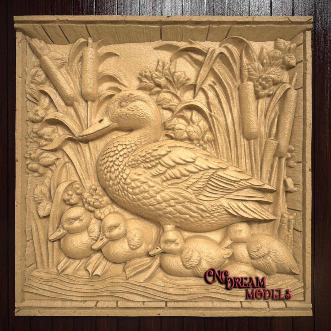 Duck and Ducklings, 3D CNC Router Carving File | STL File for Cnc ...