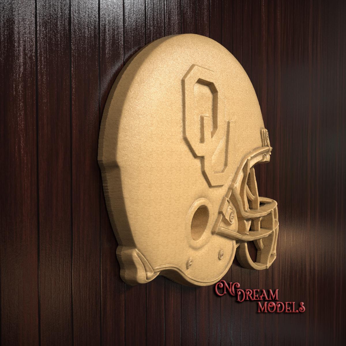 OU Football Helmet | CNC Router Carving File | STL File for Cnc ...