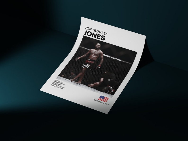 Jon Jones Poster, UFC Poster, Poster Ideas, Fighter Poster, Athlete ...