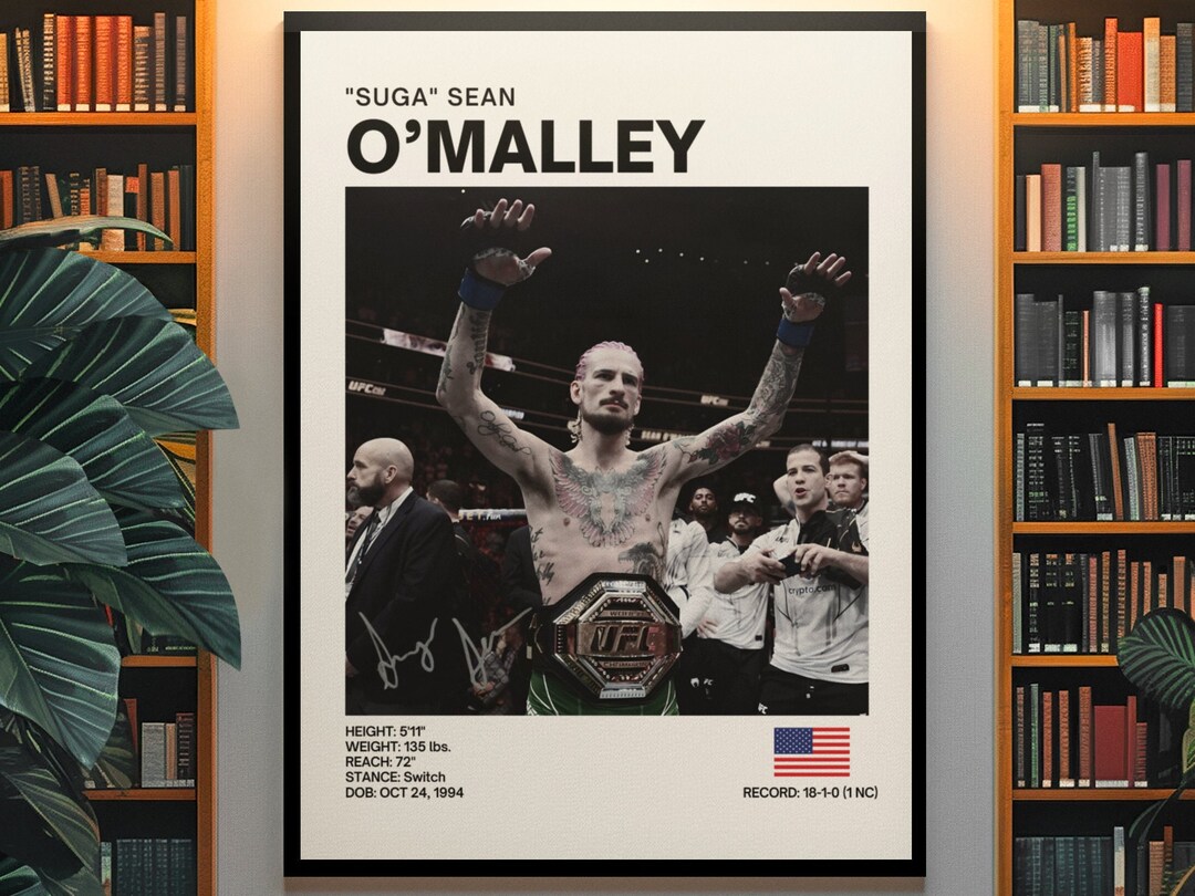 Sean O'mally Poster, Suga Sean UFC Poster, Poster Ideas, Fighter Poster ...