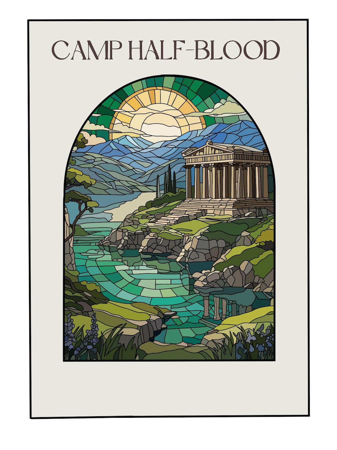 Camp Half-blood Digital Print | Percy Jackson Wall Art | Greek ...