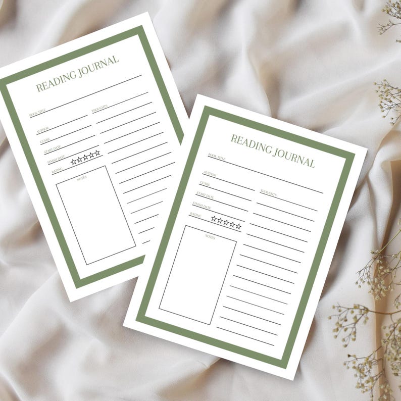 Editable Reading Tracker Template | Digital Book Log | Printable ...
