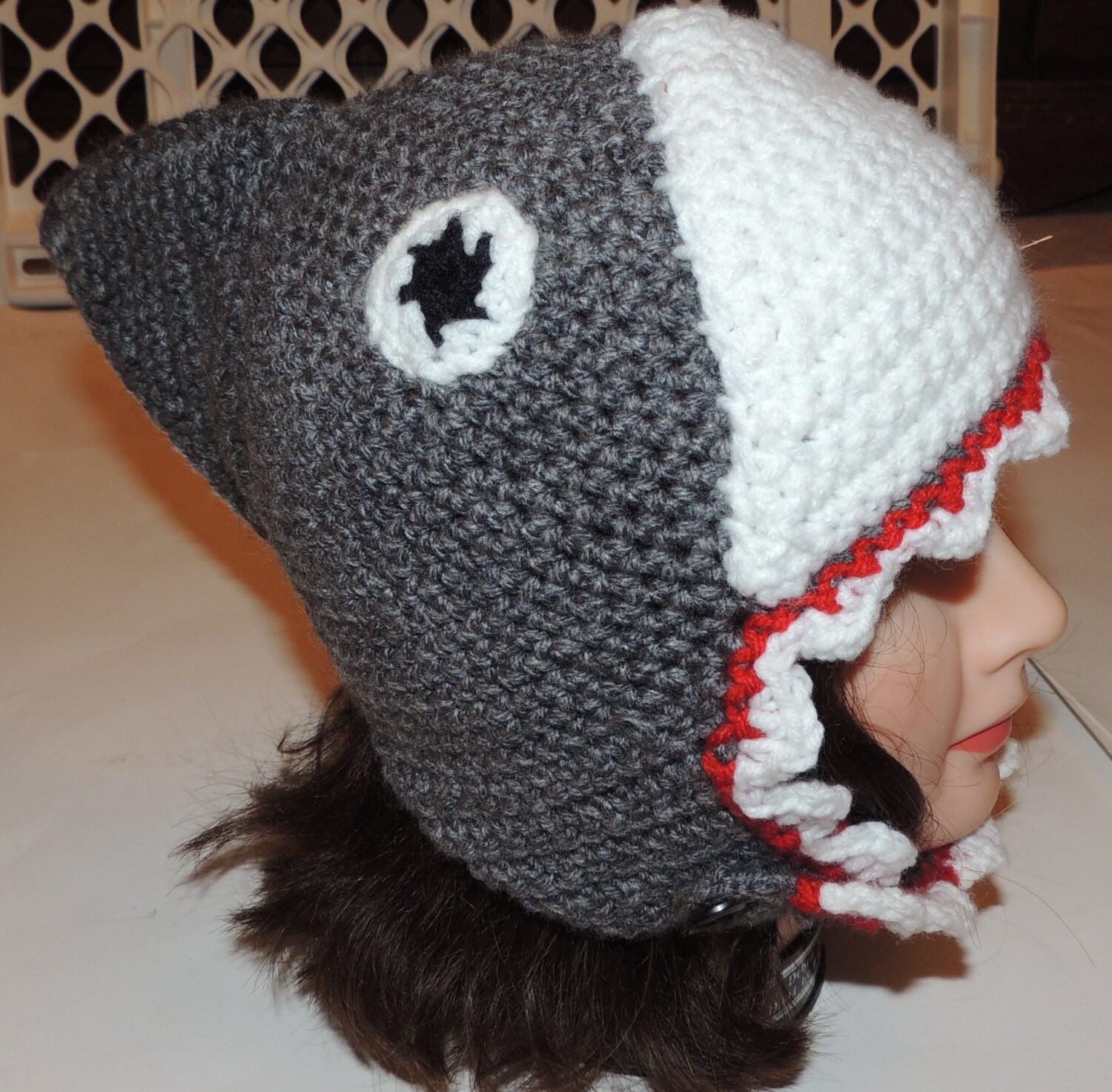 PDF Crochet Pattern for Shark Hat Child Size - Etsy