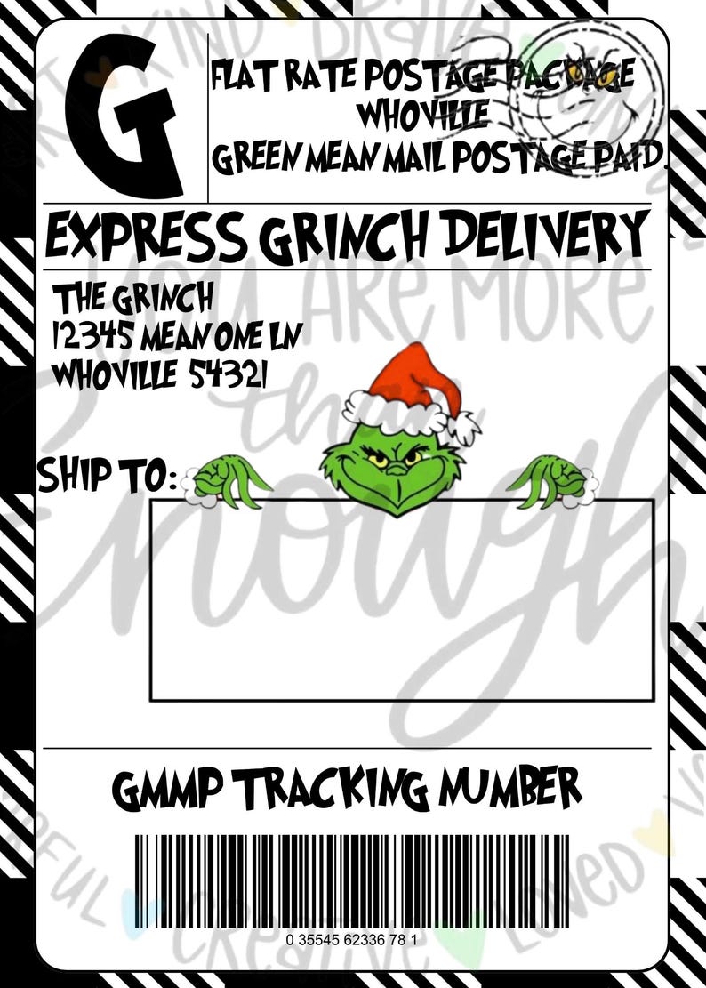 Grinchmas Express Label - Etsy