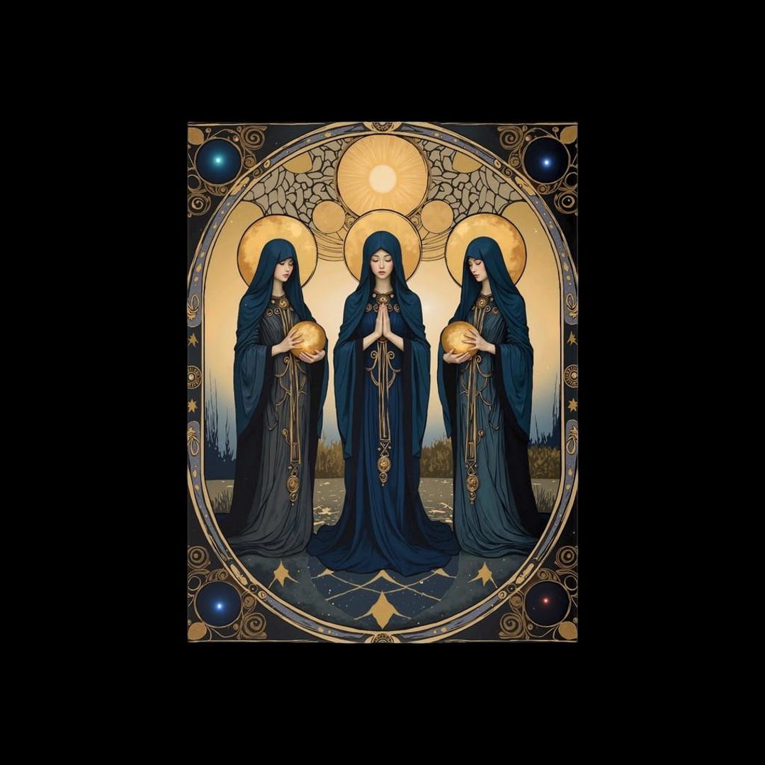 Norse Norns Ceramic Tile: Art Nouveau Pagan Decor - Etsy UK