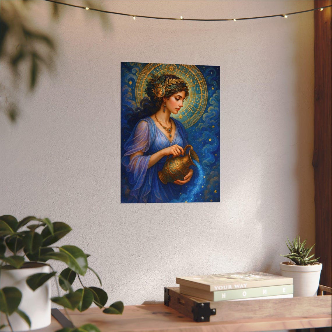 Aquarius Art Print: Greek Goddess, Zodiac Astrology Poster - Etsy