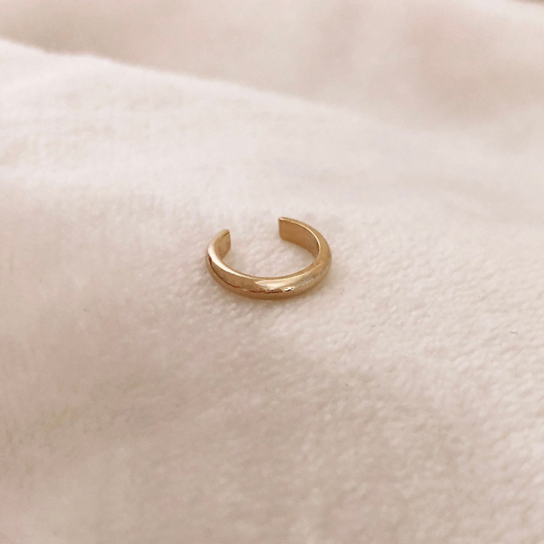 Minimalist Plain Gold Ear Cuff Unisex Non Pierced Faux - Etsy