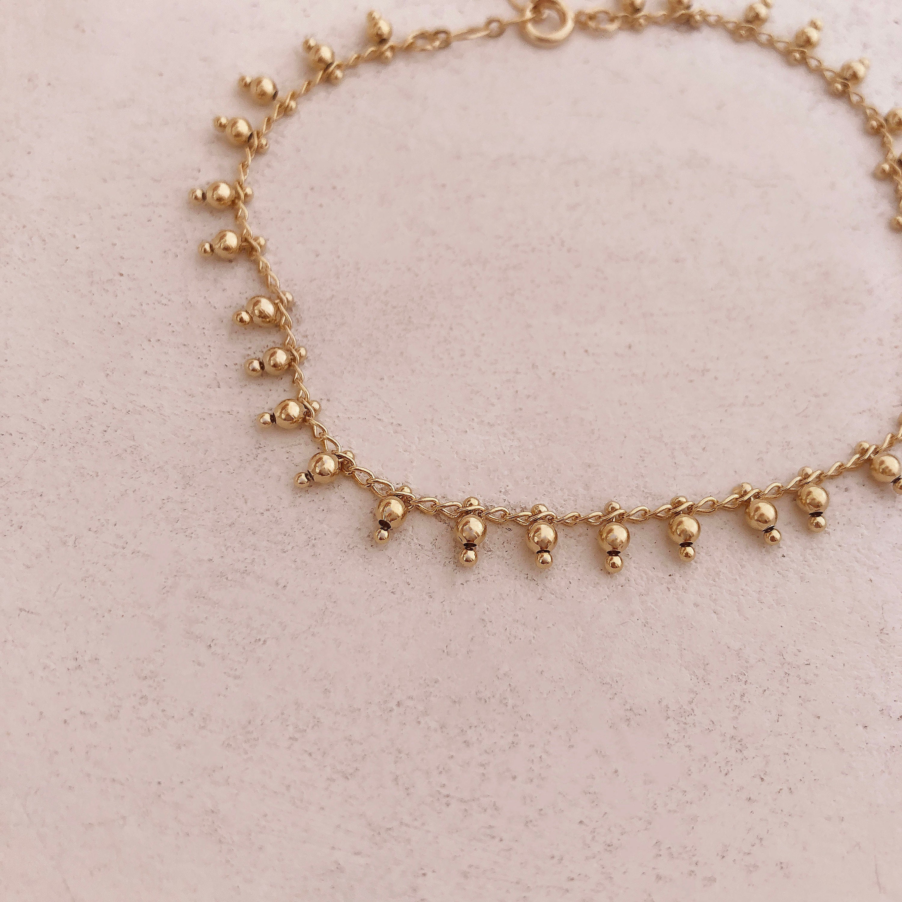 Gold Boho Chain Anklet, Dainty Gold Summer Ankle Bracelet, Delicate ...