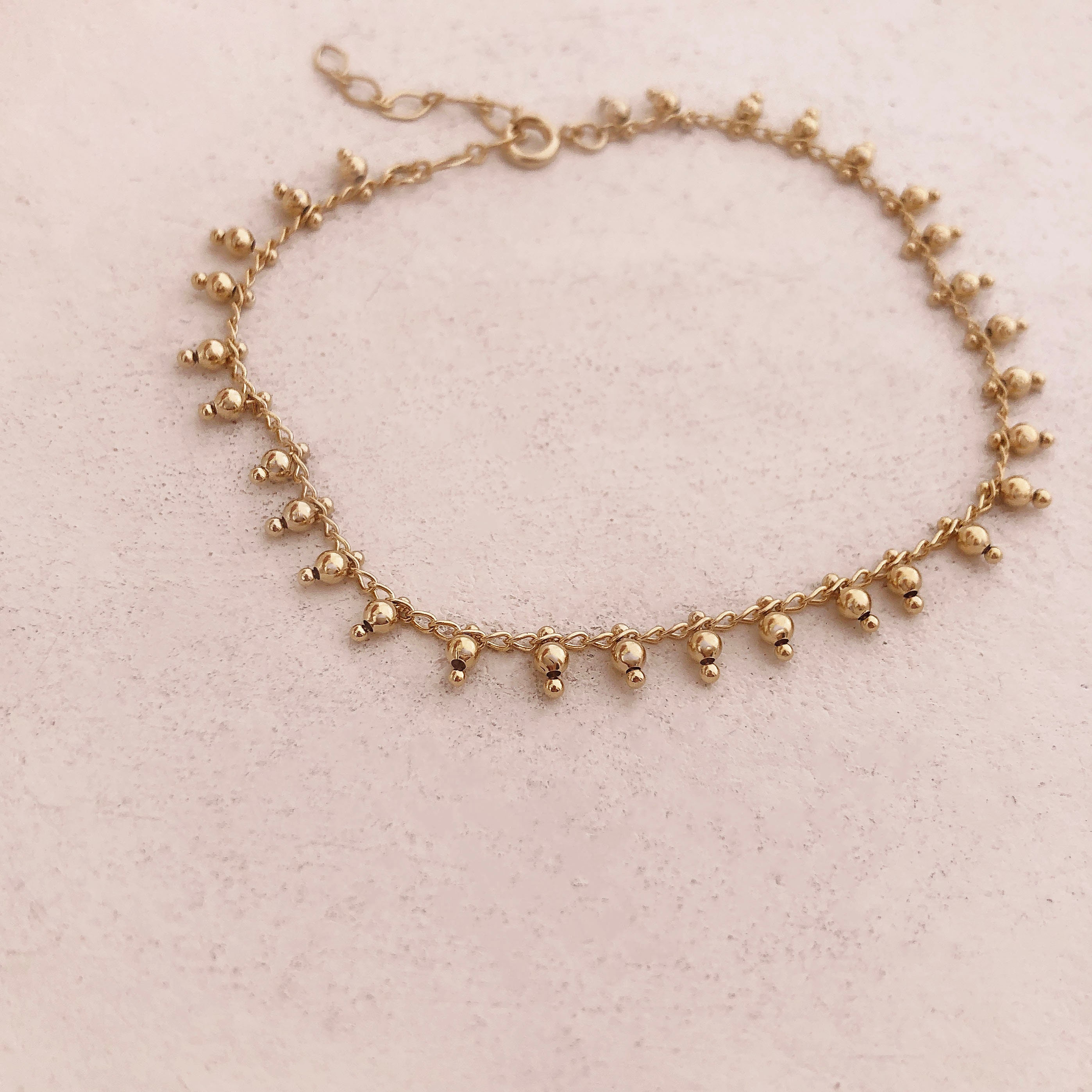 Gold Boho Chain Anklet, Dainty Gold Summer Ankle Bracelet, Delicate ...
