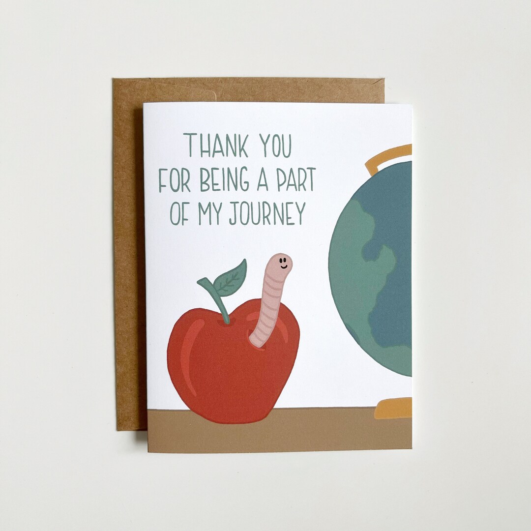 Teacher Thank You Card, Teacher Appreciation, End of School Gift From ...
